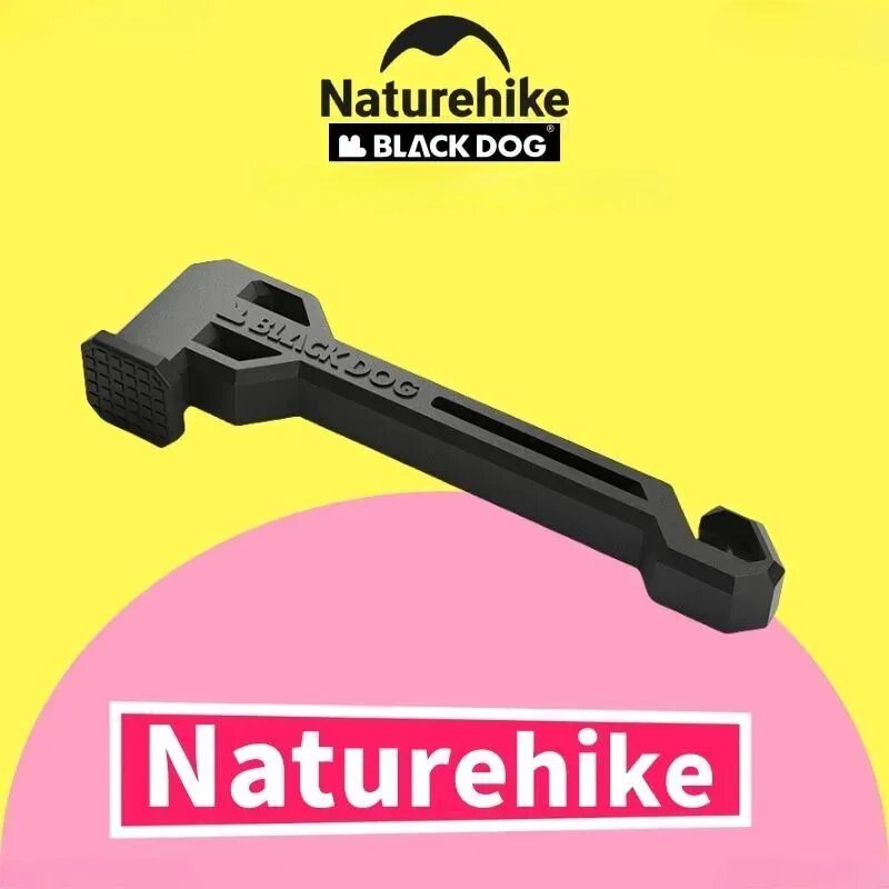BLACK DOG лёгкий кемпинговый молоток 200 г - шумопонижающий нейлоновый молоток с крюком для выдёргивания колышков