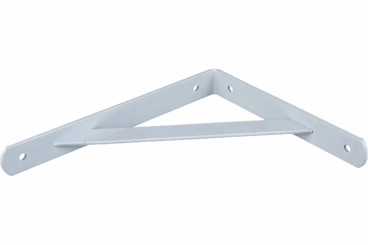 Уголок кронштейн STAYER белый, усиленный, размеры 250x200x30x4 мм, стальной