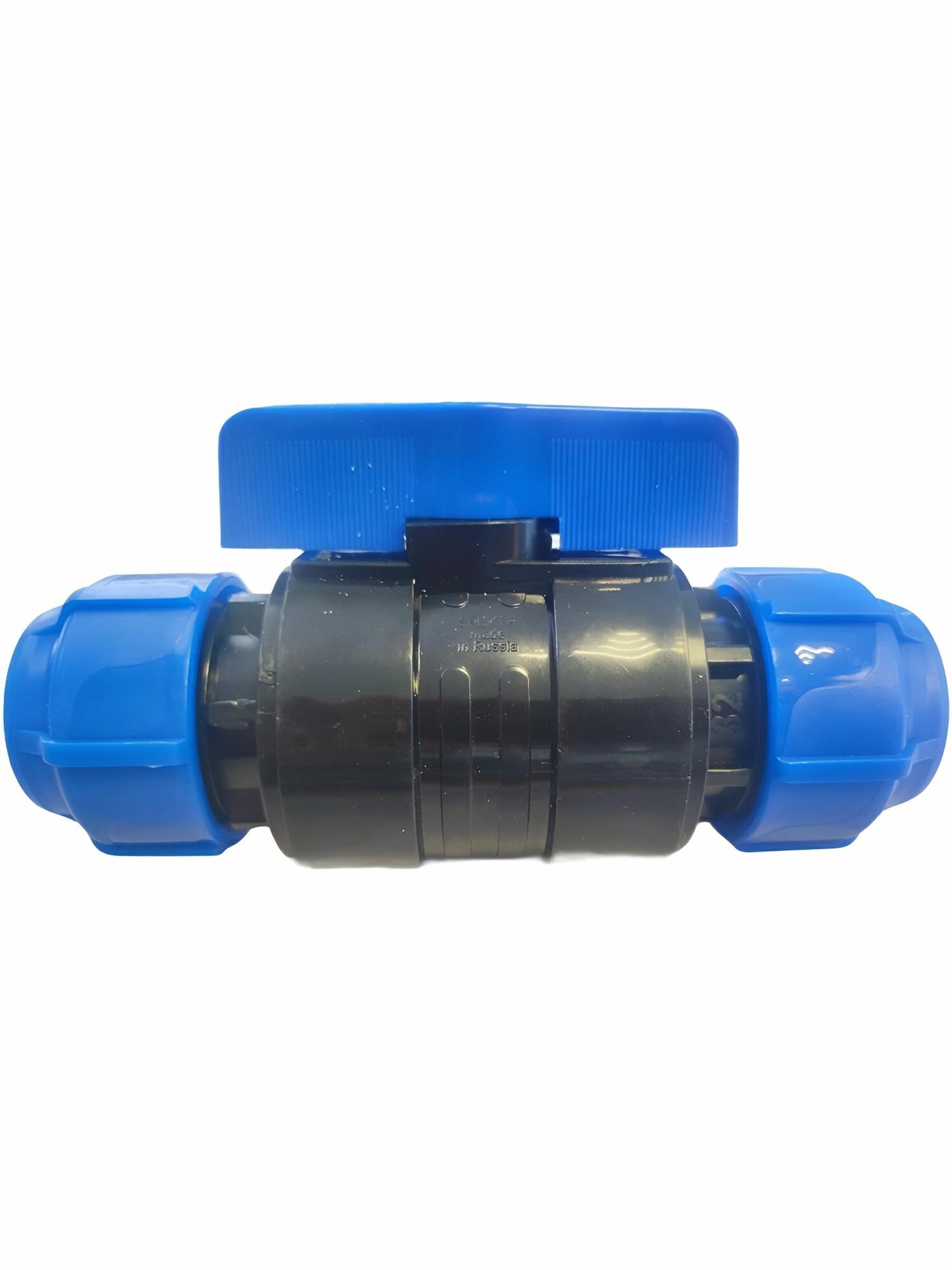 Кран ПНД обжимной (компрессионный) 32х32 мм Спектр, Россия