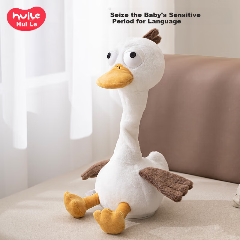 HUILE TOYS Говорящая уточка плюшевая игрушка для малышей - Эмоциональная кукла с функцией обучения речи, идеальный