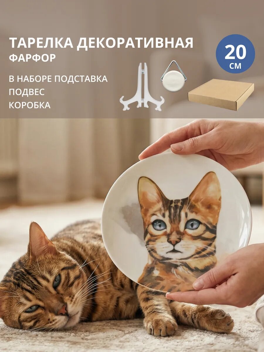 Тарелка декоративная фарфоровая 20 см Добрушский фарфор Оскар