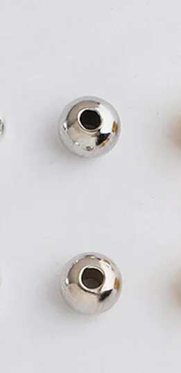 Серебряные бусины из стерлингового серебра 925 пробы, 2/2.5/3/4/4.5/5 мм, 4 2mm 10pcs, platinum