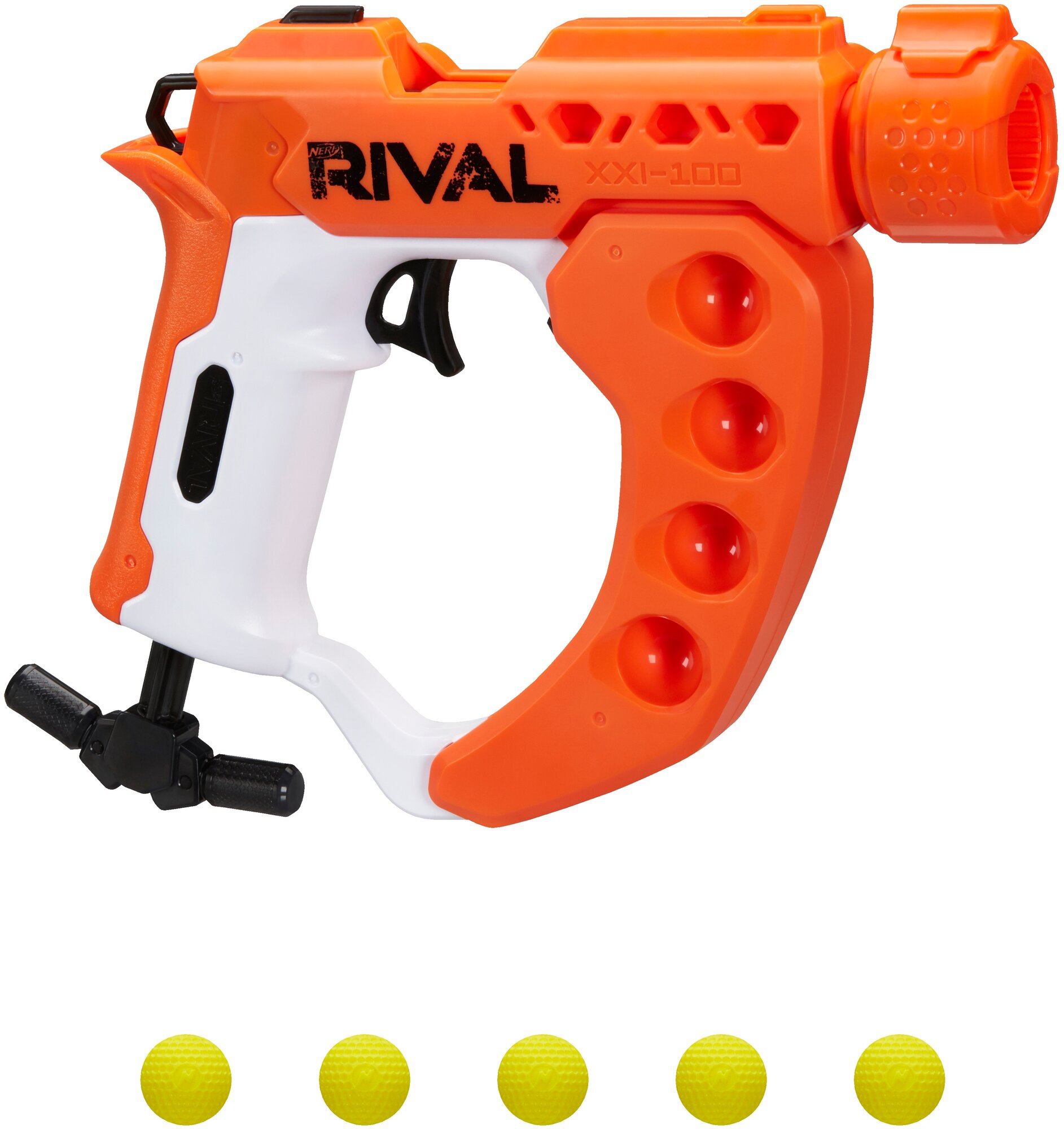 Бластер Nerf Rival Curve Shot Flex XXI-100 F1590, 34 см, оранжевый/черный