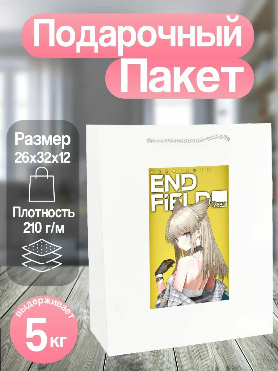 Пакет подарочный Arknights Endfield, упаковка для подарка, 26х31 см
