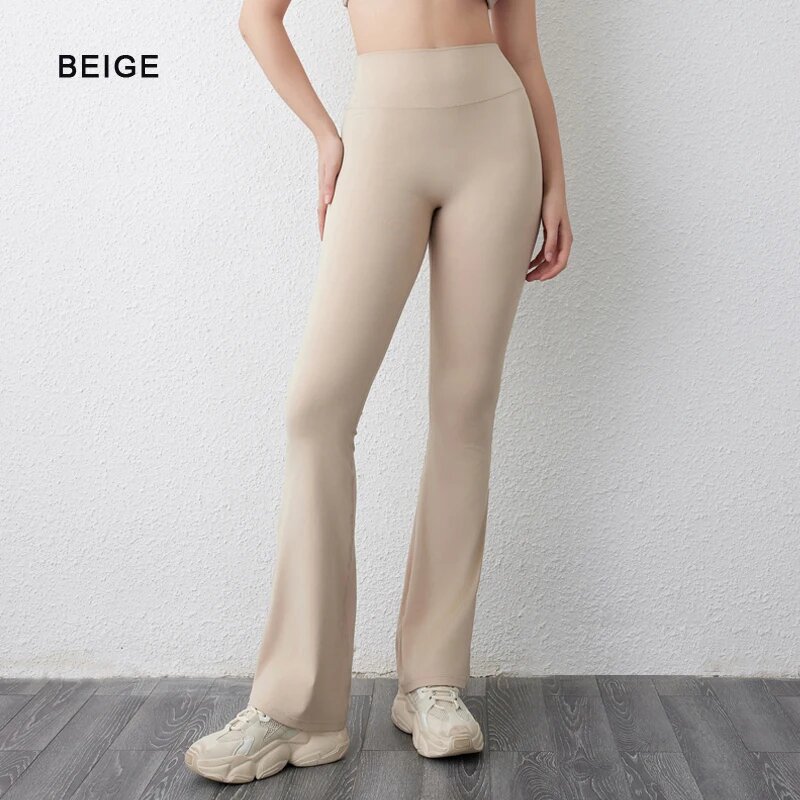 Бежевые брюки для йоги DIAS FIT JOY, L