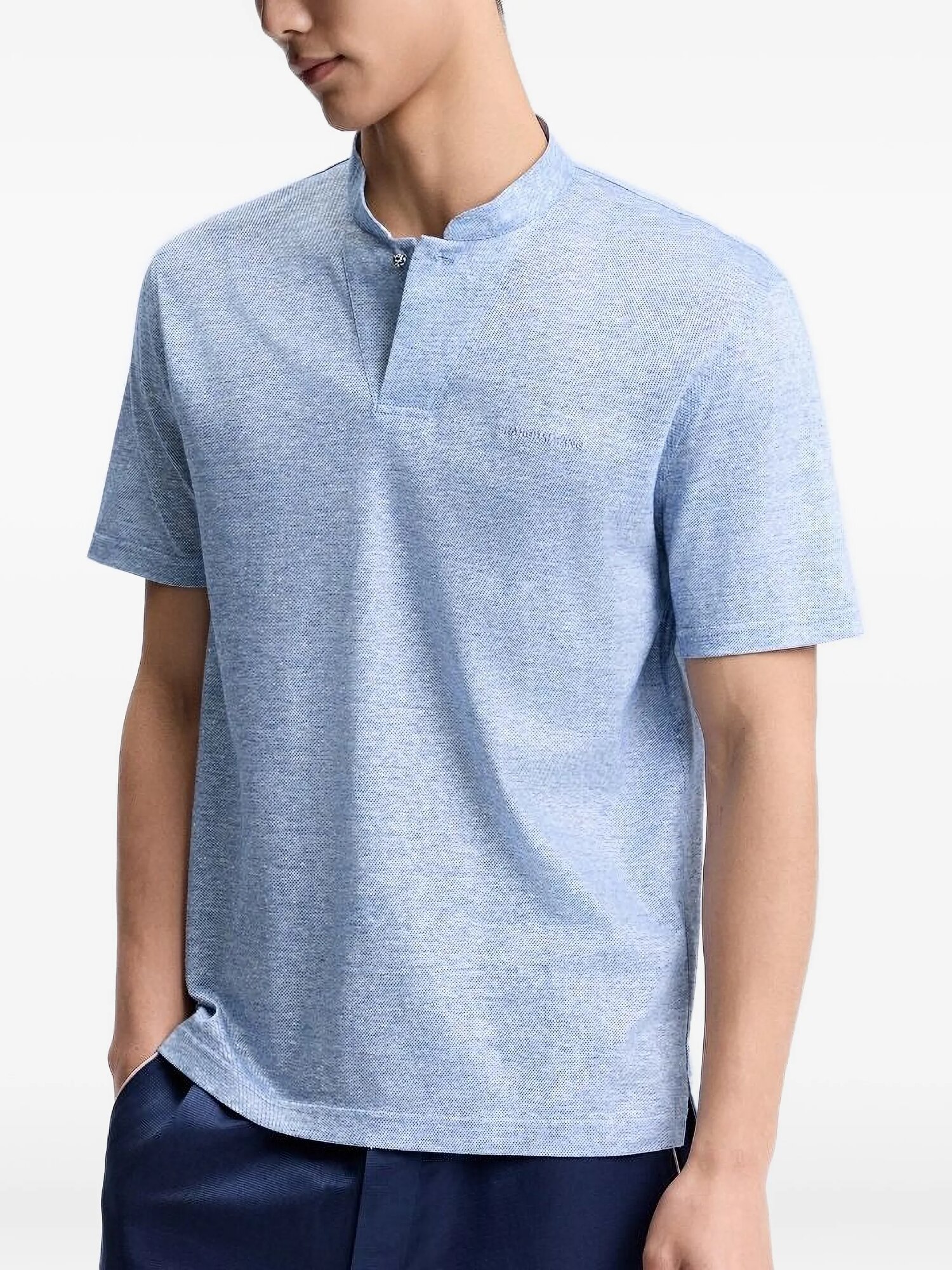 Рубашка Shanghai Tang Button-up polo shirt, размер 52, синий — фото 1