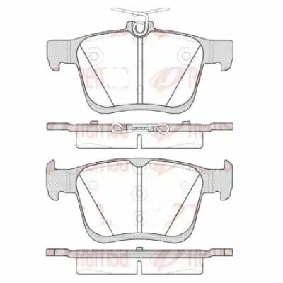 Колодки тормозные задние REMSA 1516.00 Audi A3 12->, Vw Golf VII 12->