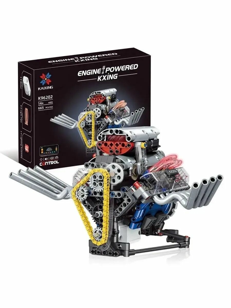 Конструктор Technic "Двигатель V8 Atmo" 665д совместим с technic