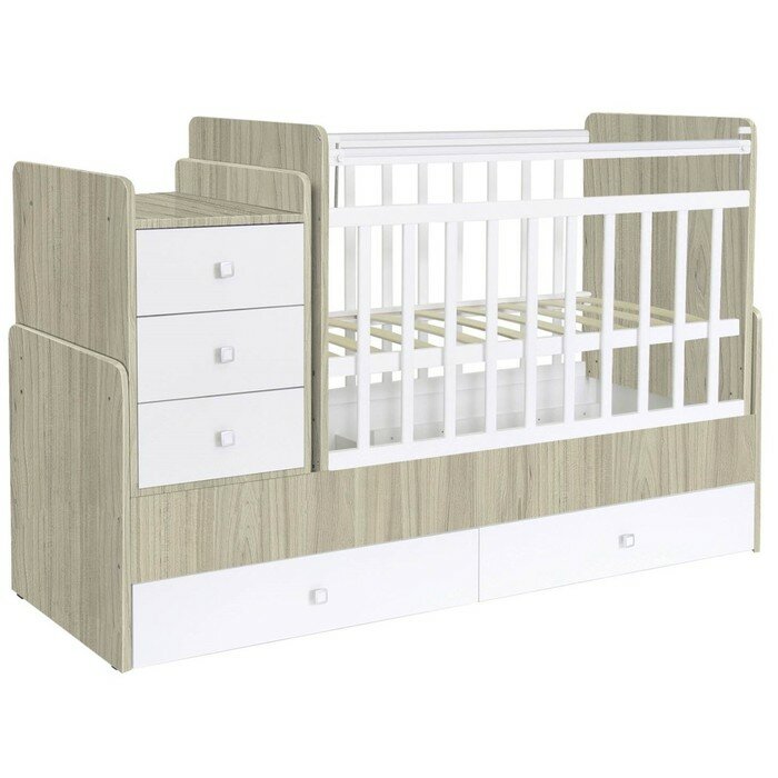 Фея Кровать-трансформер Фея 1100, вяз-белая