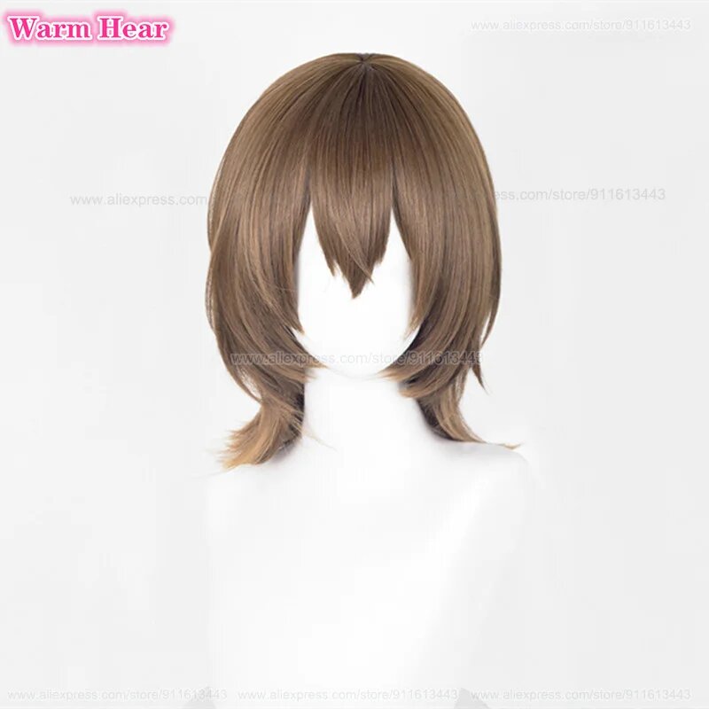 Коричневый парик для косплея Goro Akechi, 38 см