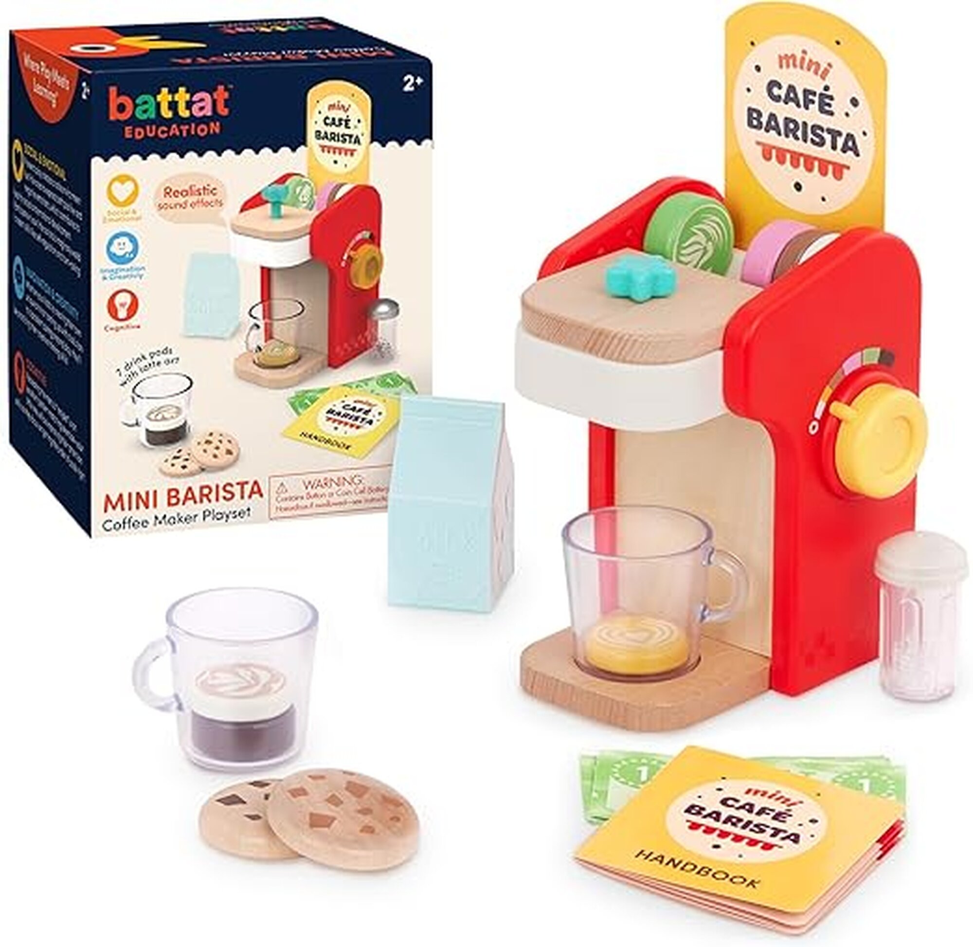 Игровой набор Battat - Кофемашина с аксессуарами для сюжетно-ролевых игр, 22 эл. - BE3720Z