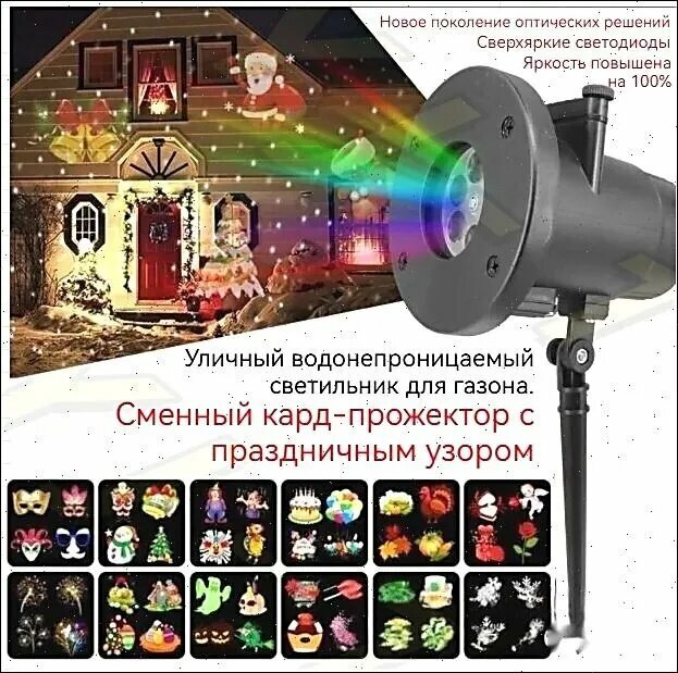 Гобо-проектор, черный матовый