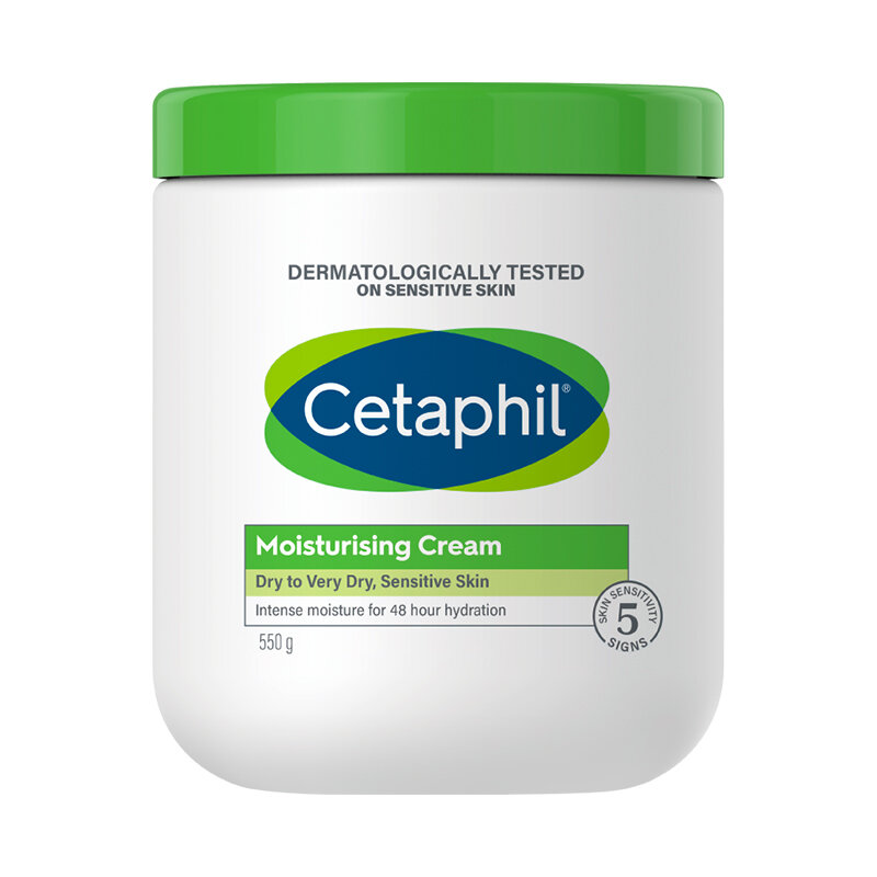 Увлажняющий крем для тела унисекс Cetaphil, 550 г, гипоаллергенный, без отдушек, для сухой и чувствительной кожи