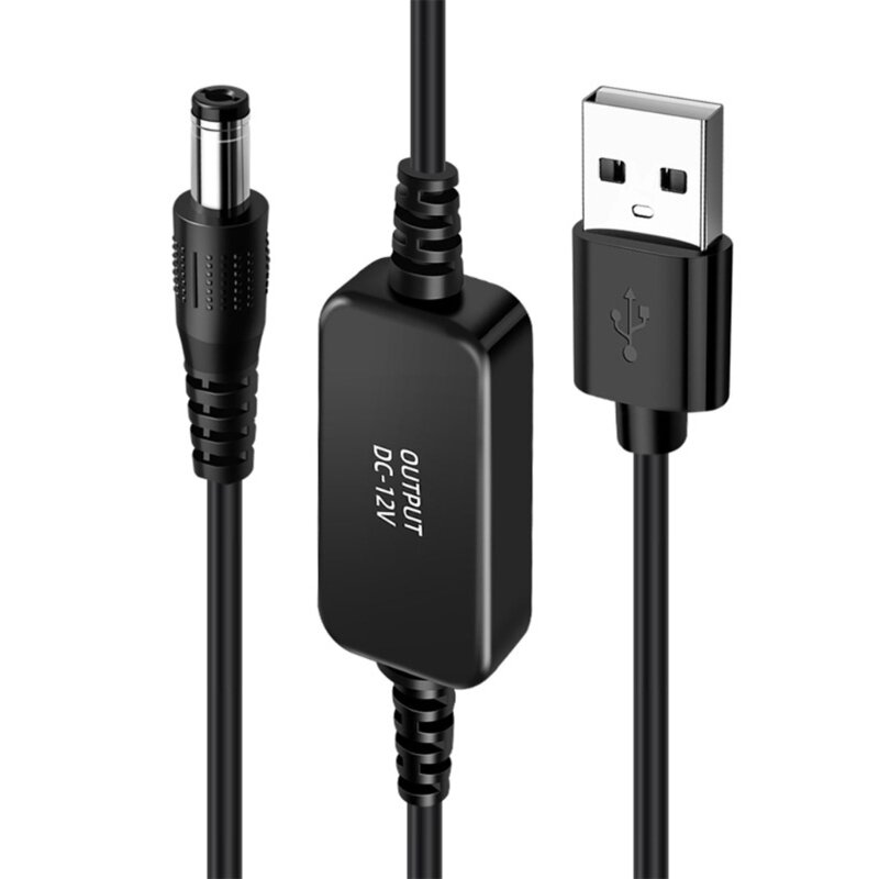 Энергоэффективный повышающий кабель 5V-12V USB-DC5.5mm для питания роутеров от пауэрбанков