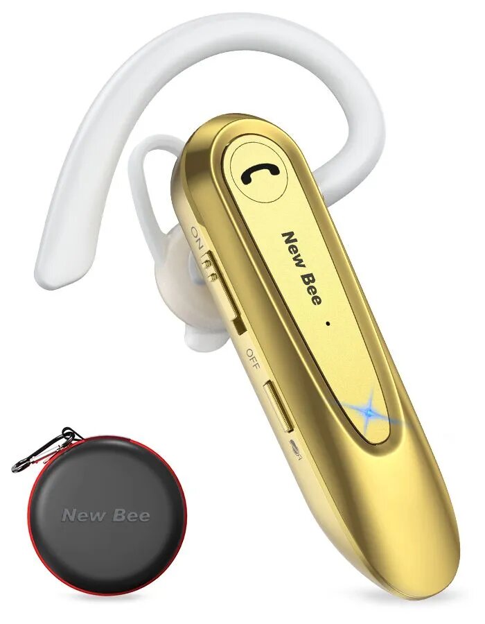 New Bee Наушники беспроводные с микрофоном, USB Type-C, черный