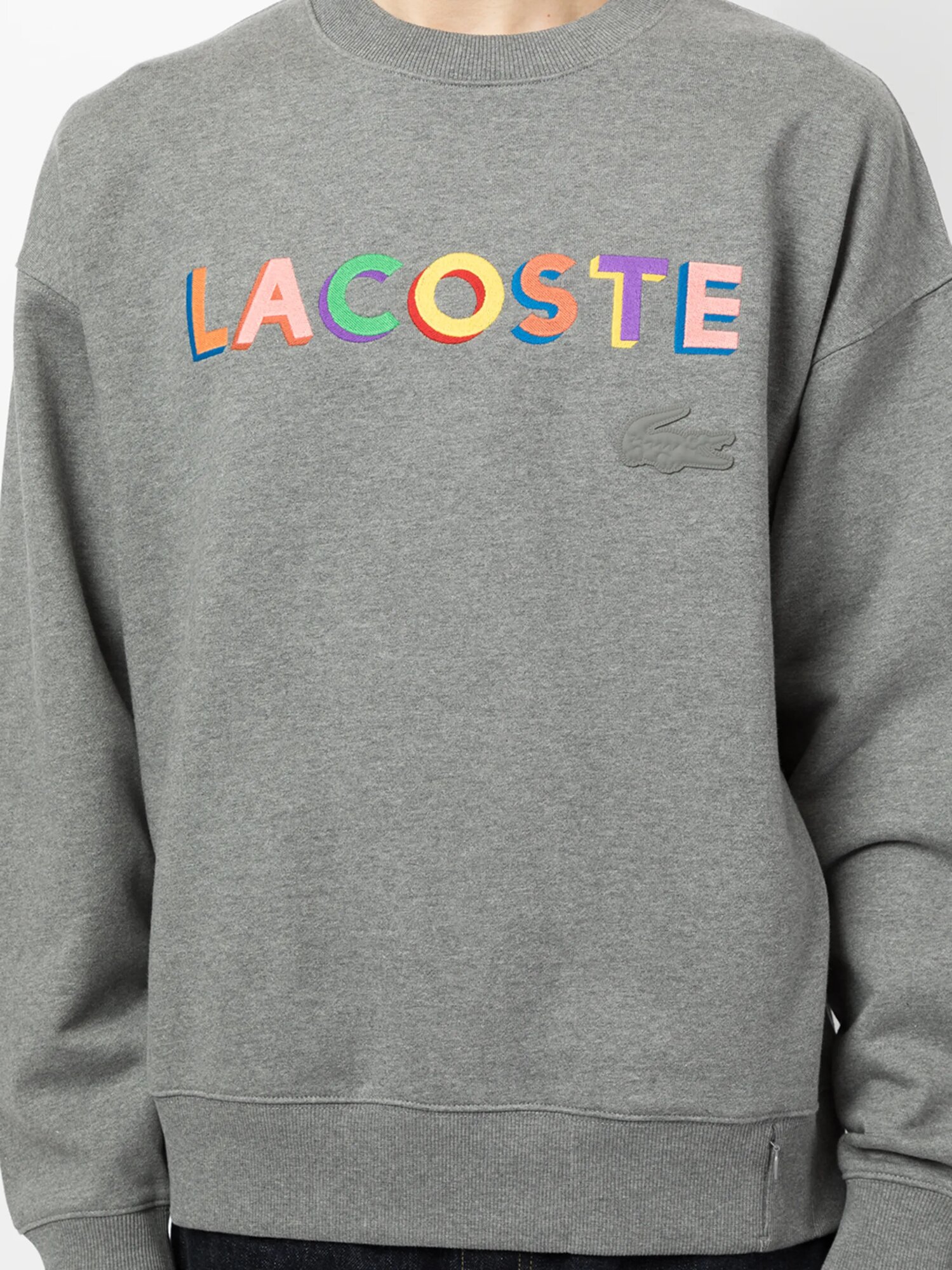 Толстовка LACOSTE, размер 2XL, , серый — фото 1