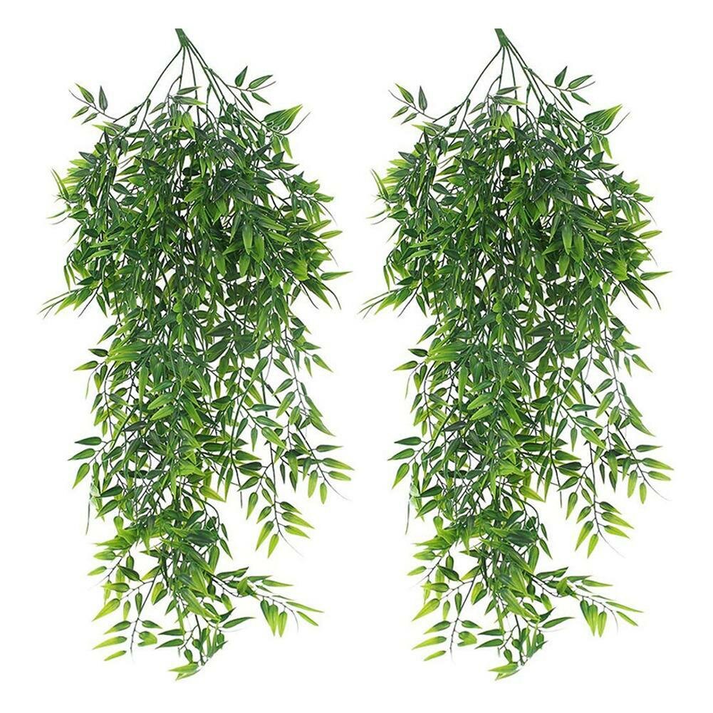 2 шт Искусственные бамбуковые листья и лозы