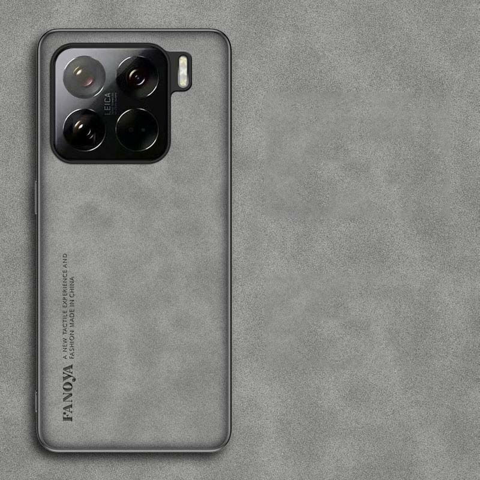 Чехол MyPads для Xiaomi 15 из искусственной кожи с текстурой, серый, защита от ударов и царапин