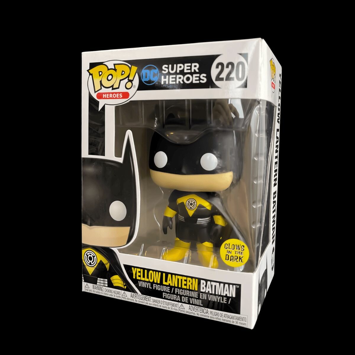 Фигурка Funko POP Yellow Lantern Batman GitD (Эксклюзив Fugitive Toys) из комиксов DC Comics / Бэтмен Желтый Фонарь светящийся из ДС Комикс, Фанко ПОП