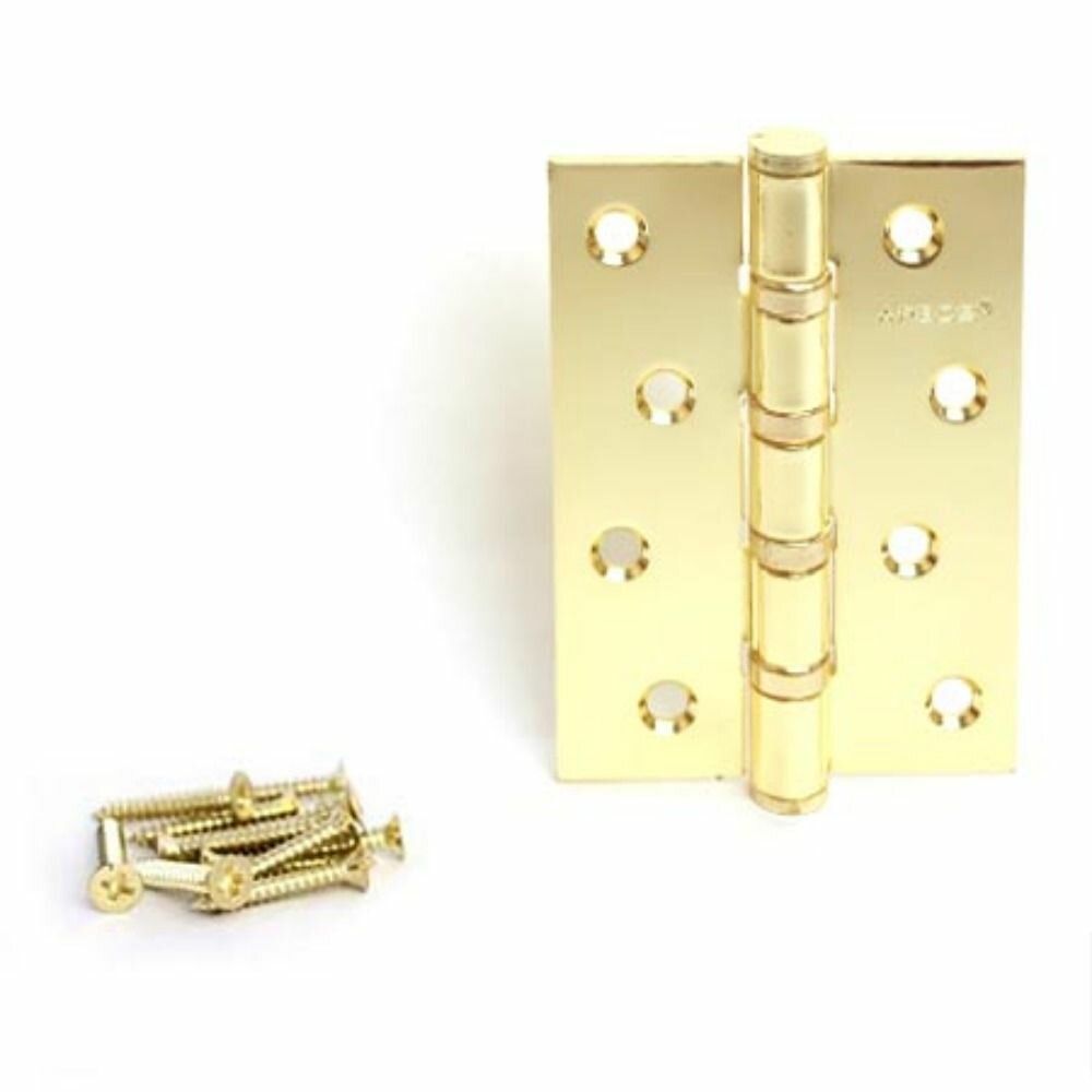 Комплект петель APECS универсальные, 100х70х3 мм, золото, 2 шт