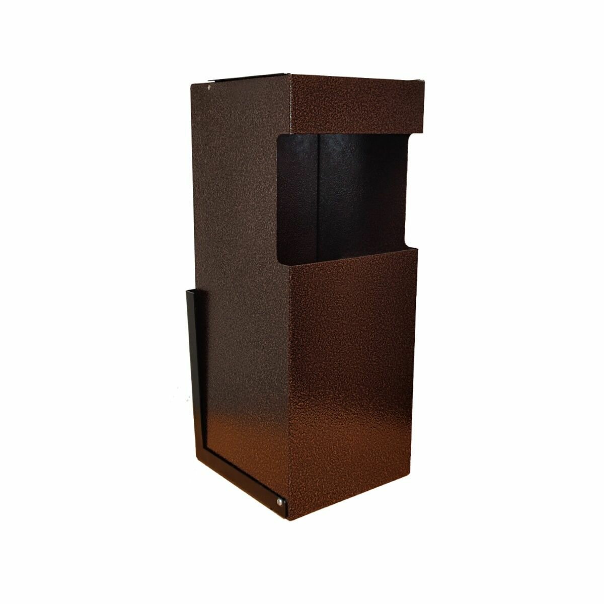 Урна уличная металлическая "УП" (пристенная) с пепельницей (Медь)