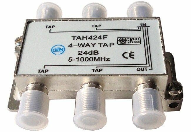 Разветвитель-ответвитель TAH 424F (4X20dB,5-1000MHz) (OA -4/20)