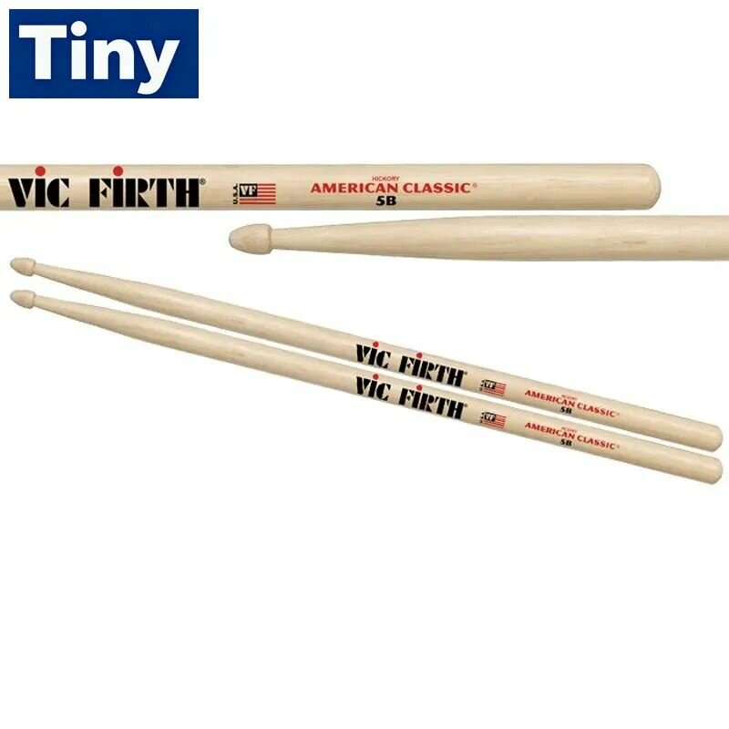 VIC FIRTH American Classic 5B барабанные палочки, орех, деревянный наконечник