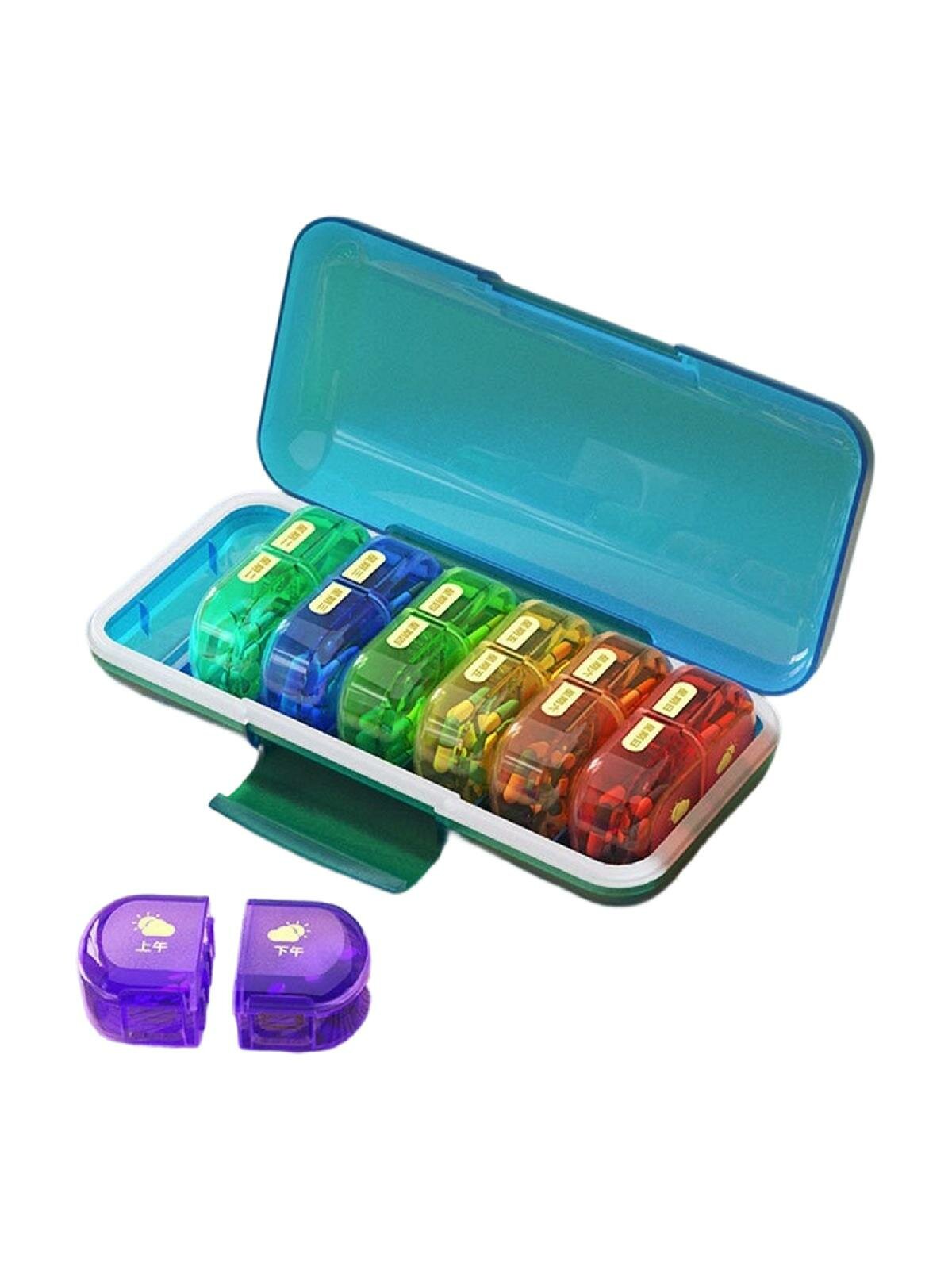 Child Safe Vitamin Dispenser Medication Box With Food Grade PP Build Holder