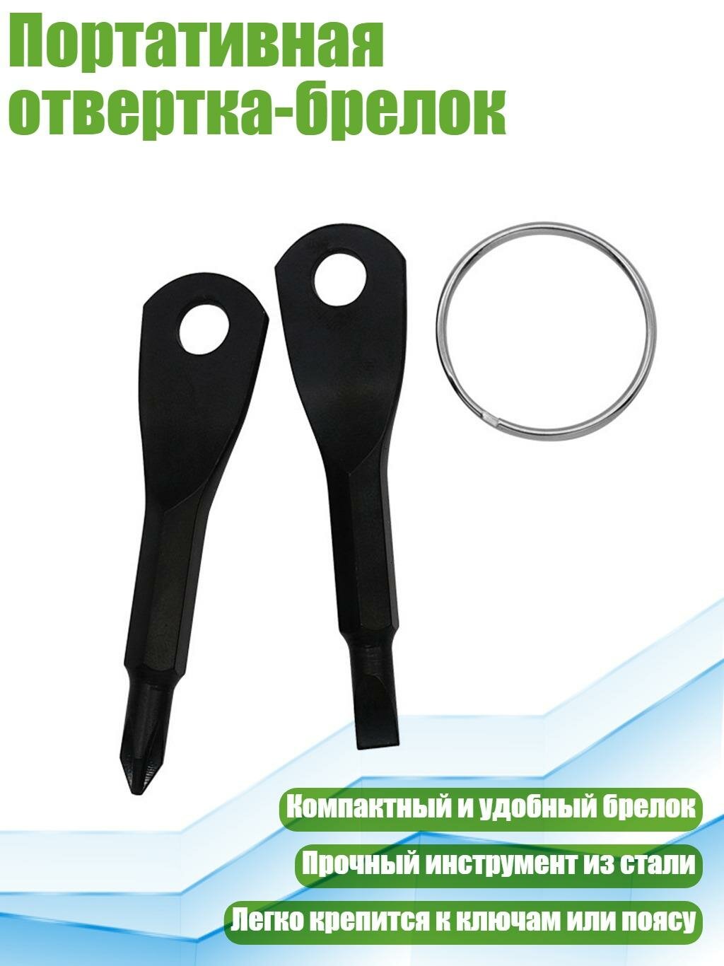Портативная отвертка-брелок, Черный