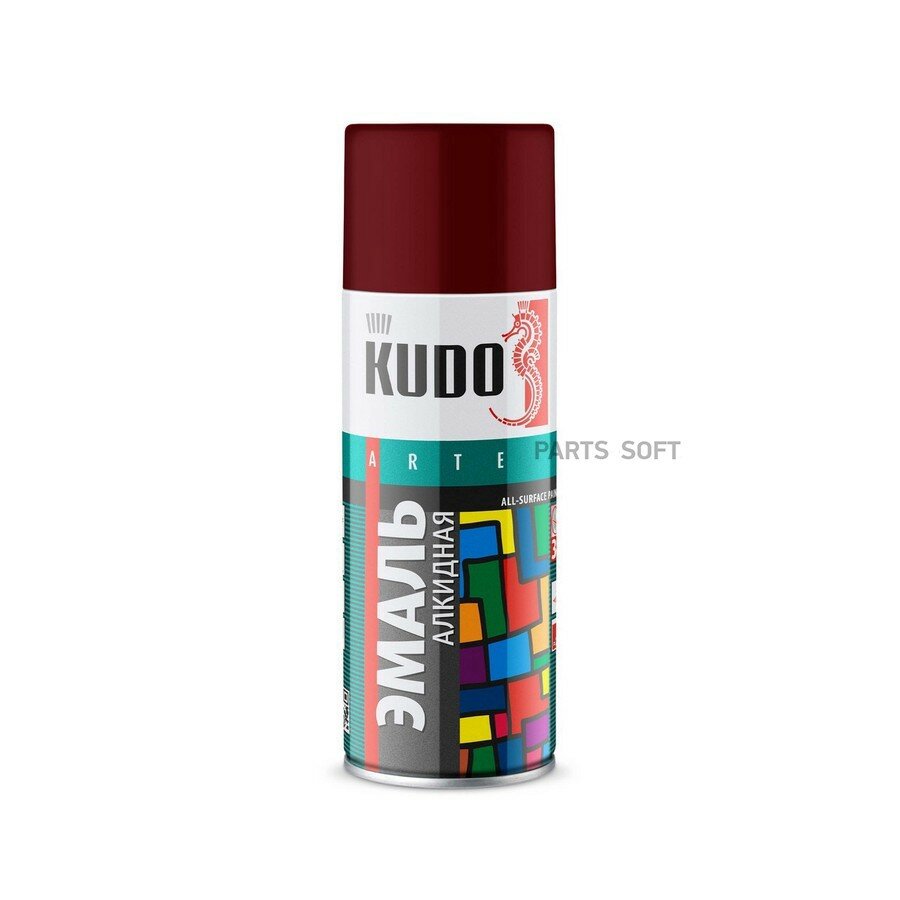 Краска "KUDO" вишневая (520 мл) (аэрозоль) KUDO KU-1004 | цена за 1 шт