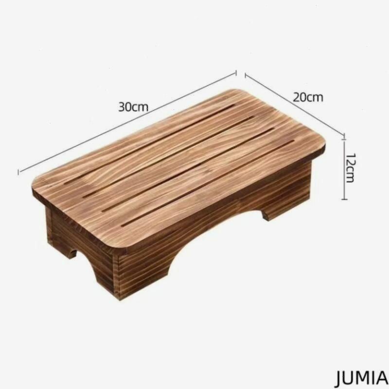 Скамейка для ног из массива дерева 30x20x12 см — скамеечка для ног для отдыха, педикюра, гостиной и офиса, прихожей