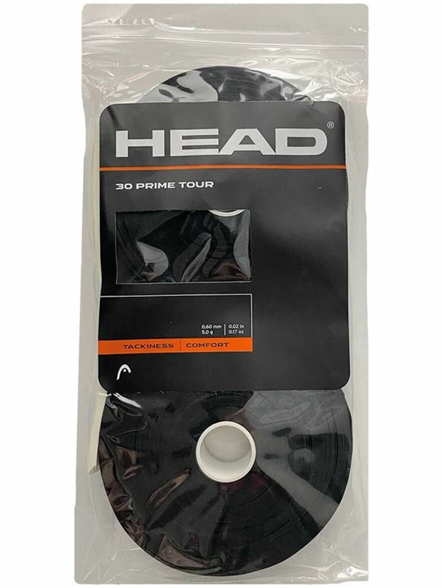 Овергрипы намотка для ракетки Head Prime Tour 30 pcs Pack (Overgrip) BK Унисекс