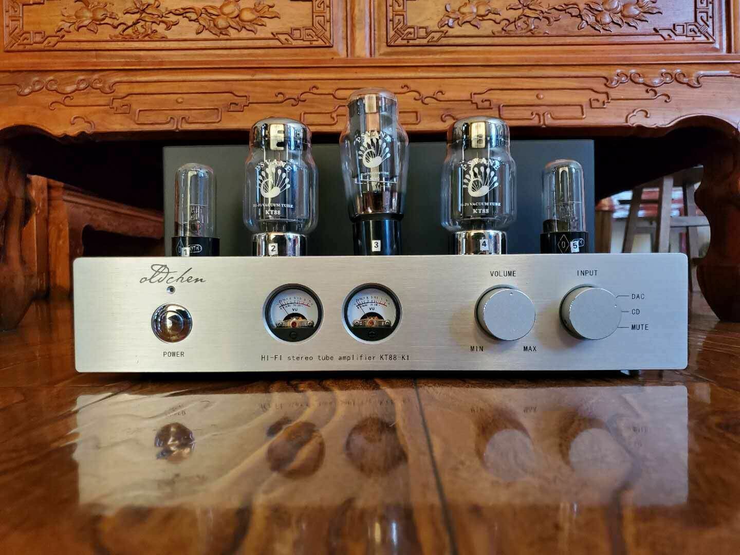 Ламповый усилитель KT88 Hi-Fi, ручная пайка, Bluetooth 5.0, DSP, 21 кг, лампы Psvane, теплый звук для аудиофилов