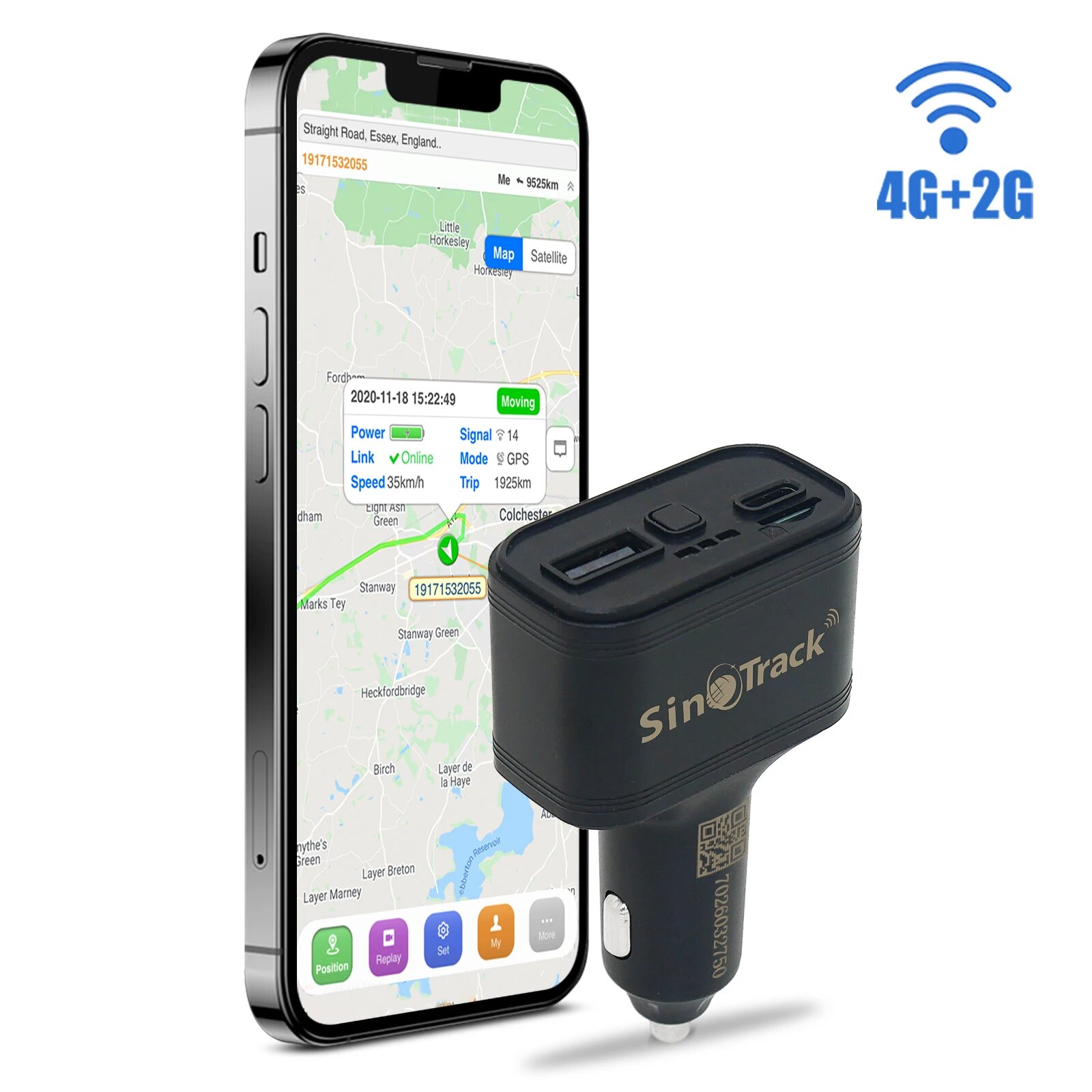 GPS трекер SinoTrack ST-909L 4G, автомобильный трекер с зарядкой