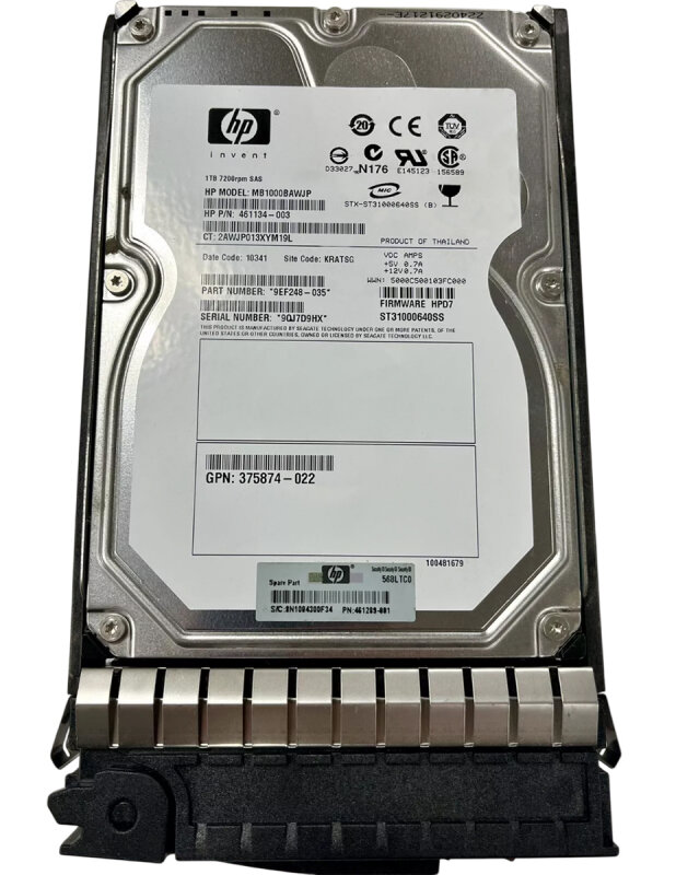 Жесткий диск HP 1Tb 7200 SAS 3.5" HDD 461134-003
