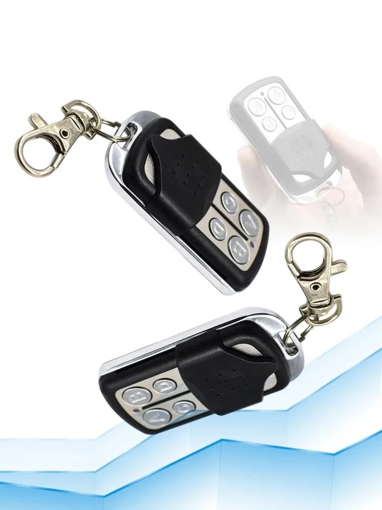 Запчасти для брелока автосигнализации с 4 кнопками. Разноцветный корпус, карабин для ключей