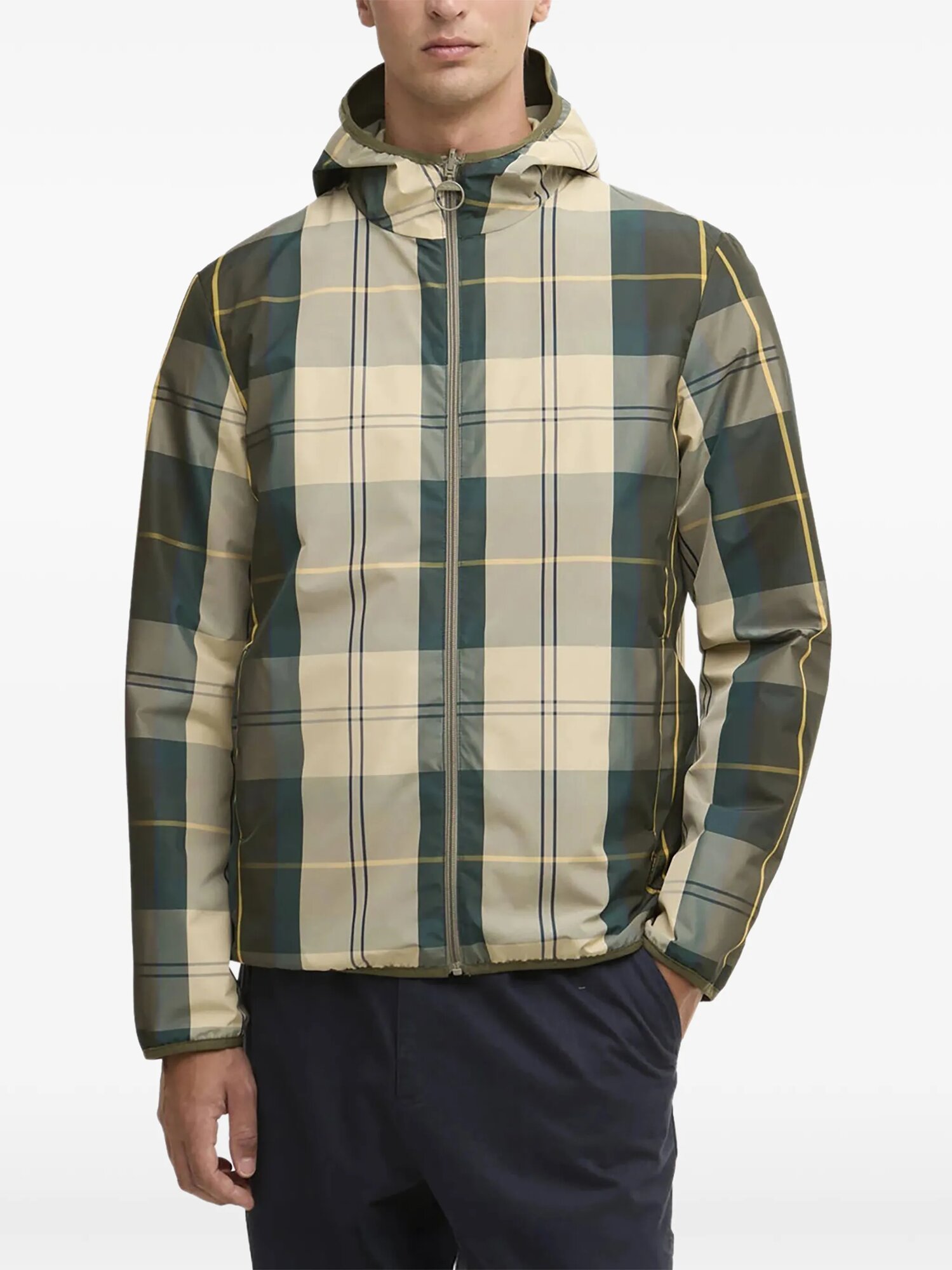 Куртка Barbour Hooded zip-up jacket, размер 42, green — фото 1