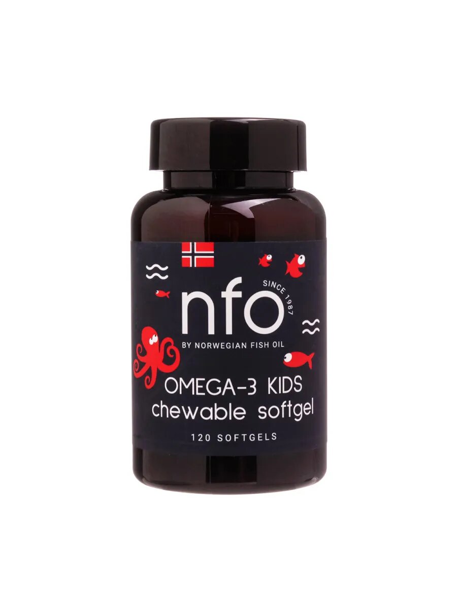 NFO Омега-3 Kids с витамином D детские жевательные капсулы м