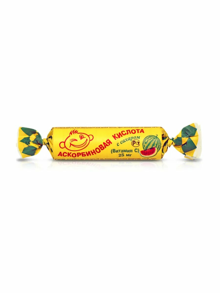Аскорбиновая кислота с сахаром со вкусом арбуза таблетки мас