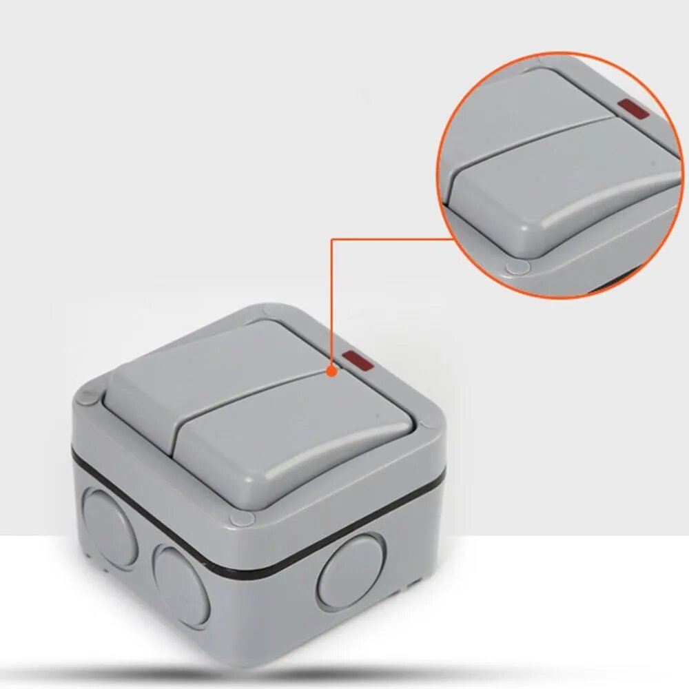 20А 2-контактная погодостойкая распределительная коробка, наружный выключатель, водонепроницаемый IP66, АБС