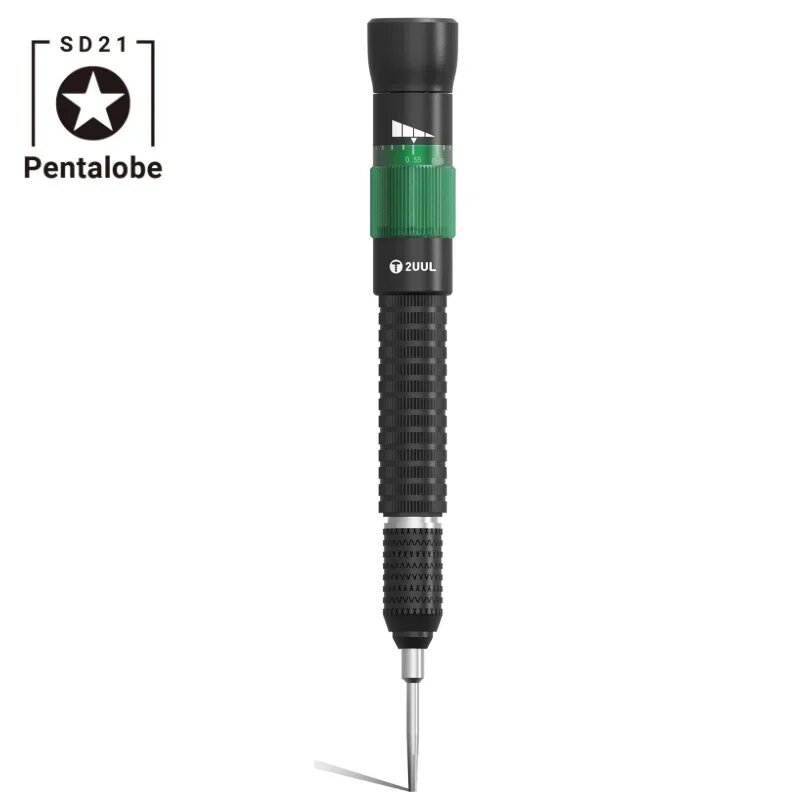 2UUL KAKA Регулируемая динамометрическая отвертка Магнитные биты Сменный наконечник Pentalobe 0.8mm