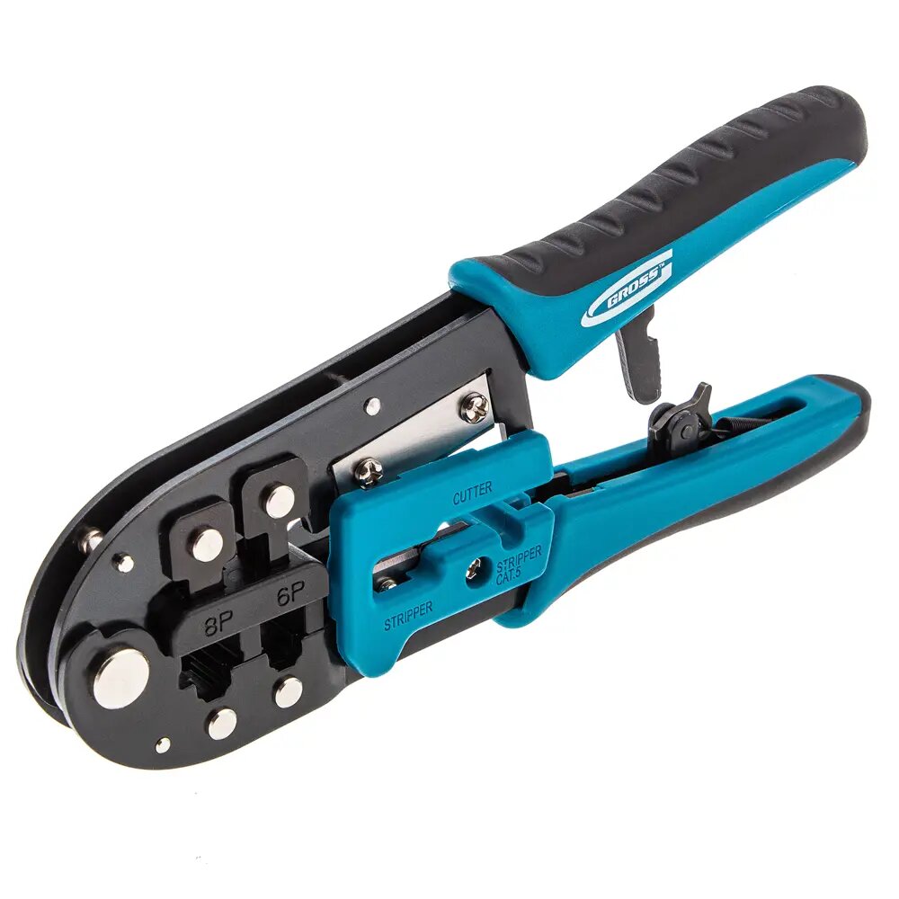 Кримпер для обжима телефонных и компьютерных клемм Gross 17719 6P/8P RJ45 RJ11