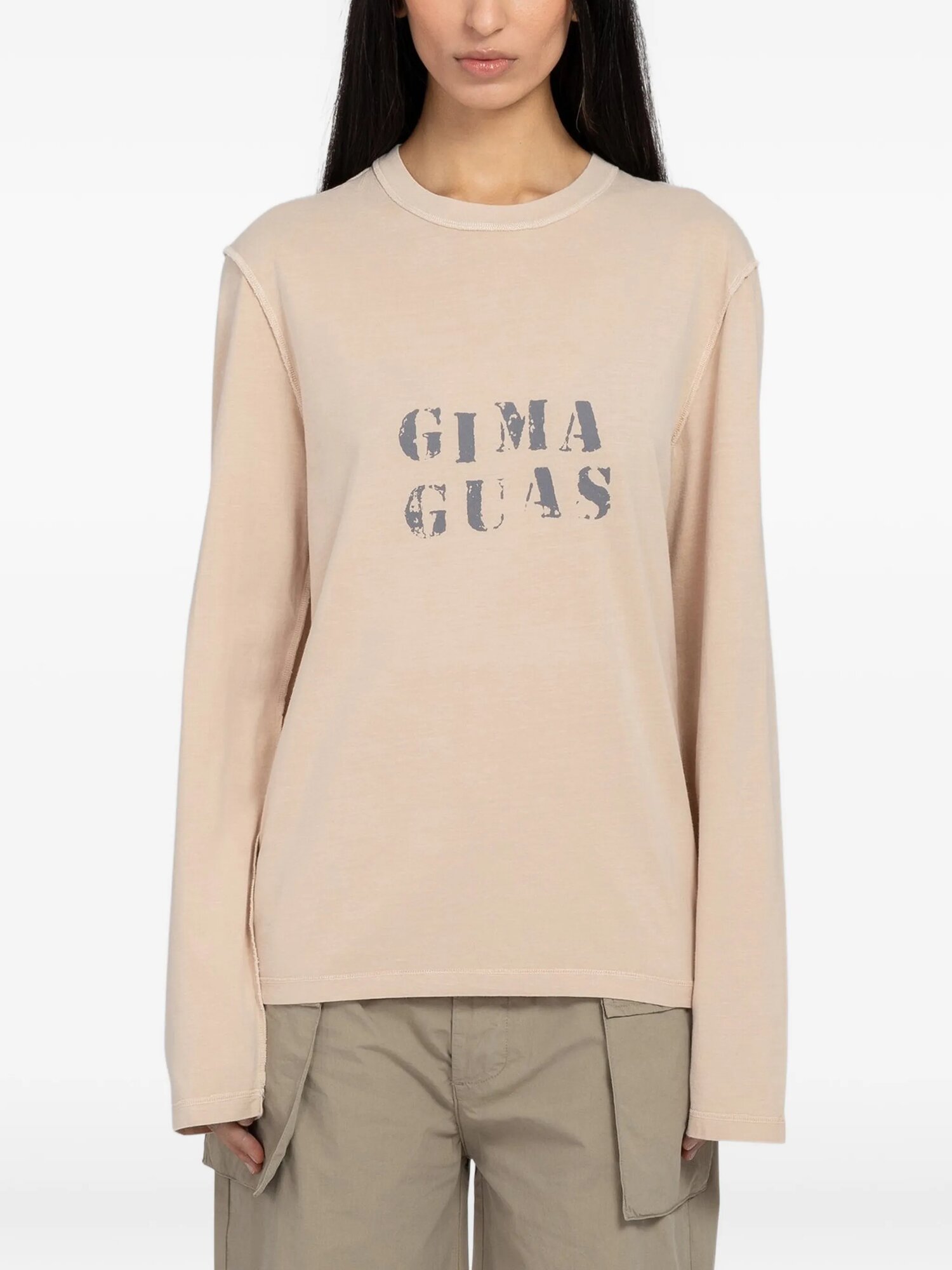 Футболка Logo-print long-sleeve T-shirt