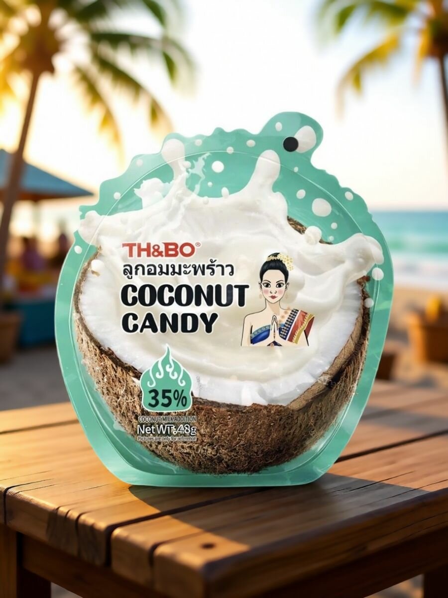 Кокосовые конфеты из Тайланда, 48г.