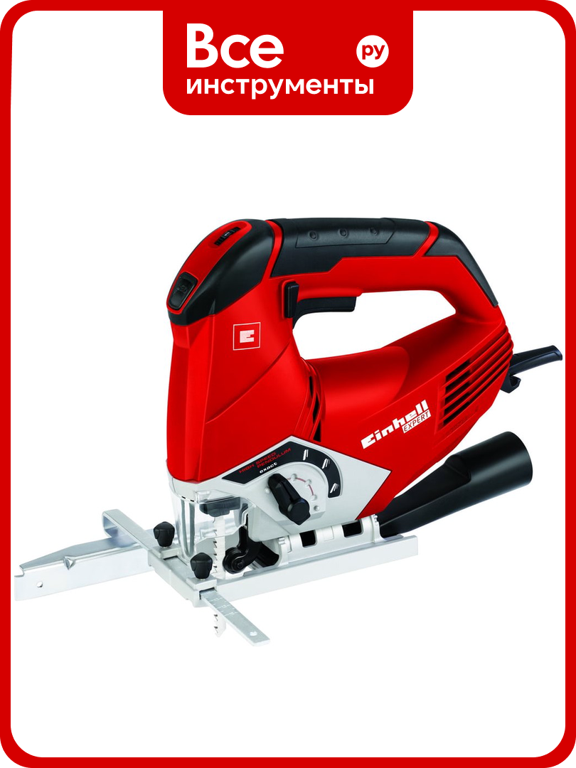 Лобзик Einhell TE-JS 100 4321160 металл полупрофессиональный с плавным пуском и регулируемым наклоном подошвы