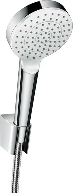 Душевой гарнитур Hansgrohe Crometta 1jet 1,60м 26567400 белый, хром, глянцевый, лейка для душа со шлангом и держателем