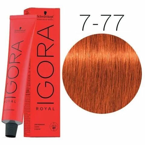 Schwarzkopf IGORA ROYAL 7-77 Средний русый медный экстра Краска для волос 60 мл