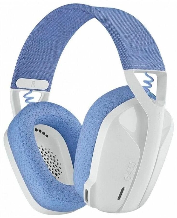 Наушники с микрофоном G435 белый/синий (981-001075)