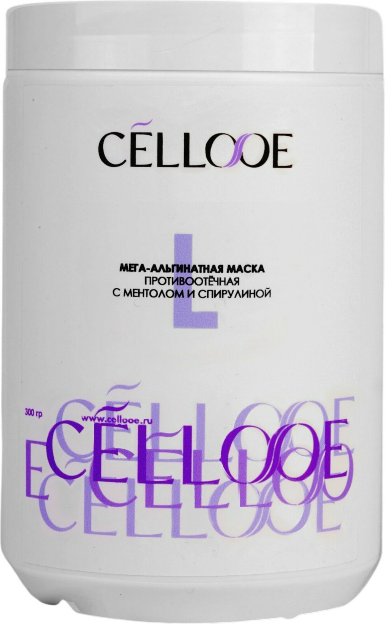 CellooE Мега-альгинатная маска L "Противоотечная с ментолом и спирулиной" Mega Alginate Mask L Decongestant With Menthol And Spirulina 500ml