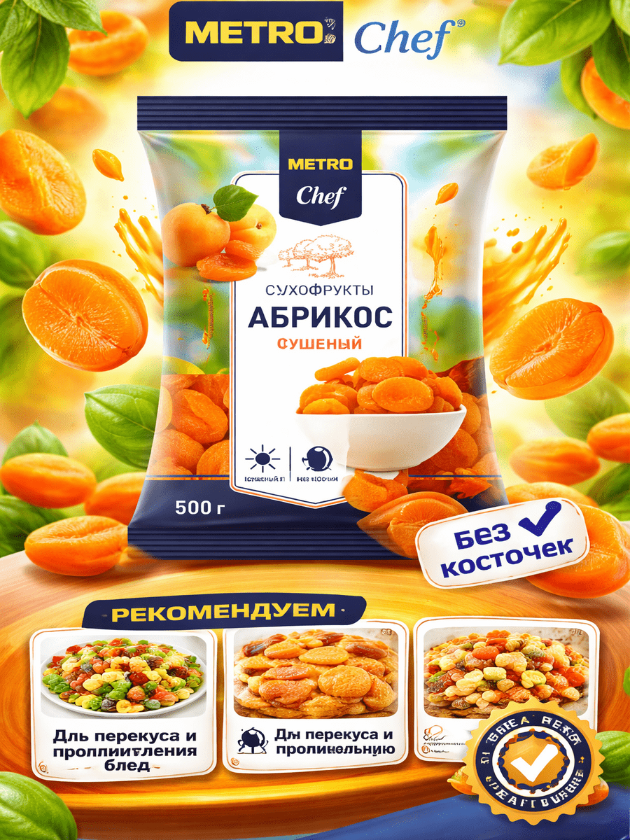 METRO Chef Абрикос сушеный без косточки, 500г